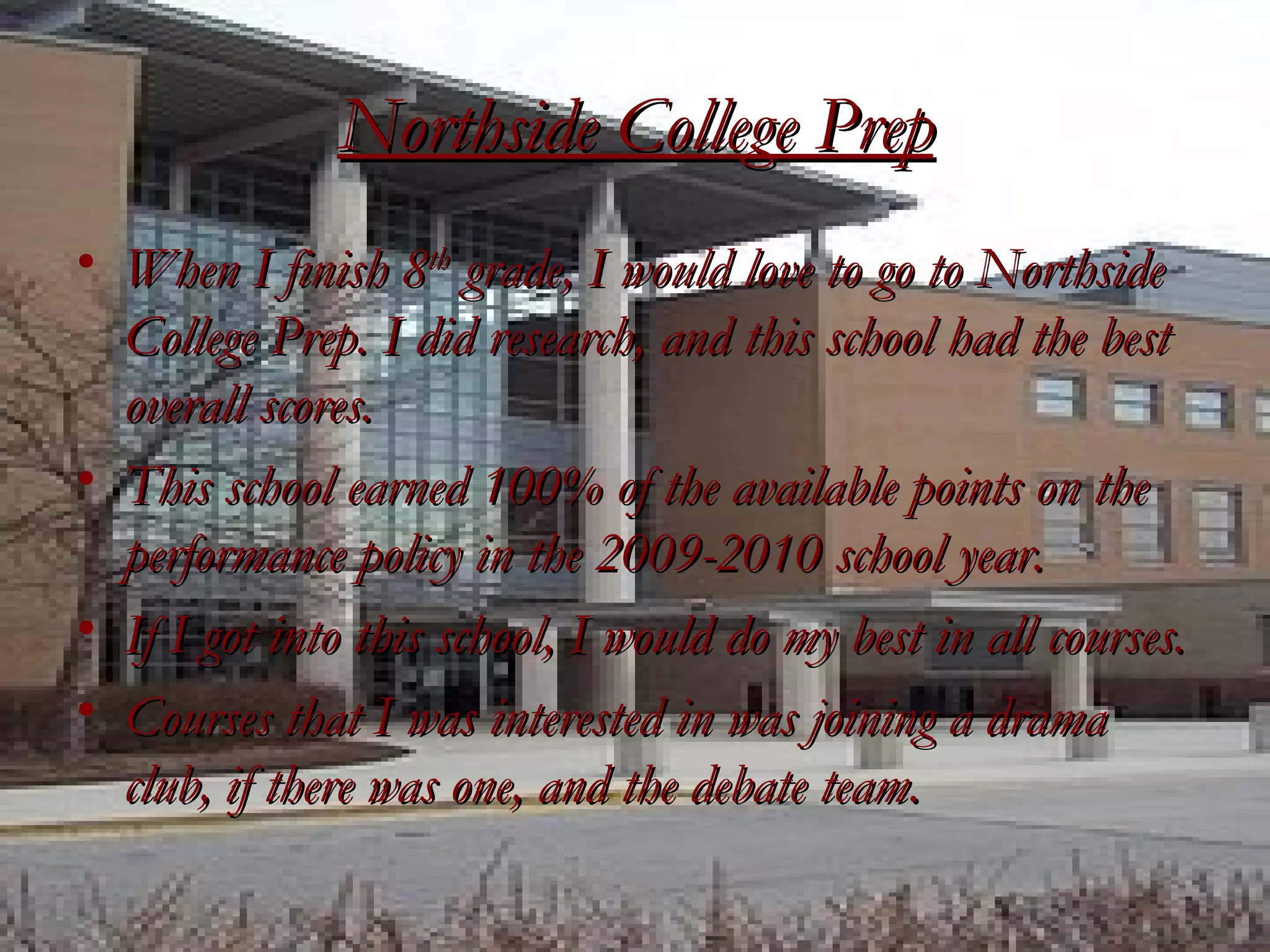 Northside college prep elizabet powerpoint | PPT
