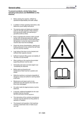 Geringhoff North Star operating instructions manual | PDF
