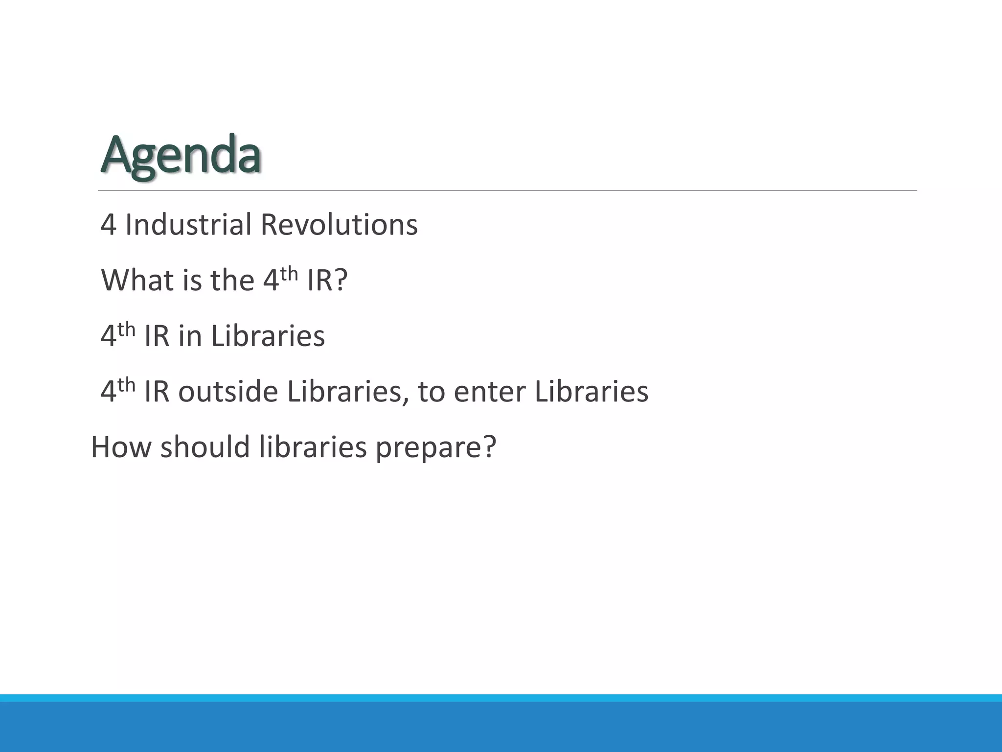 Public libraries in the 4th Industrial Revolution | PPT