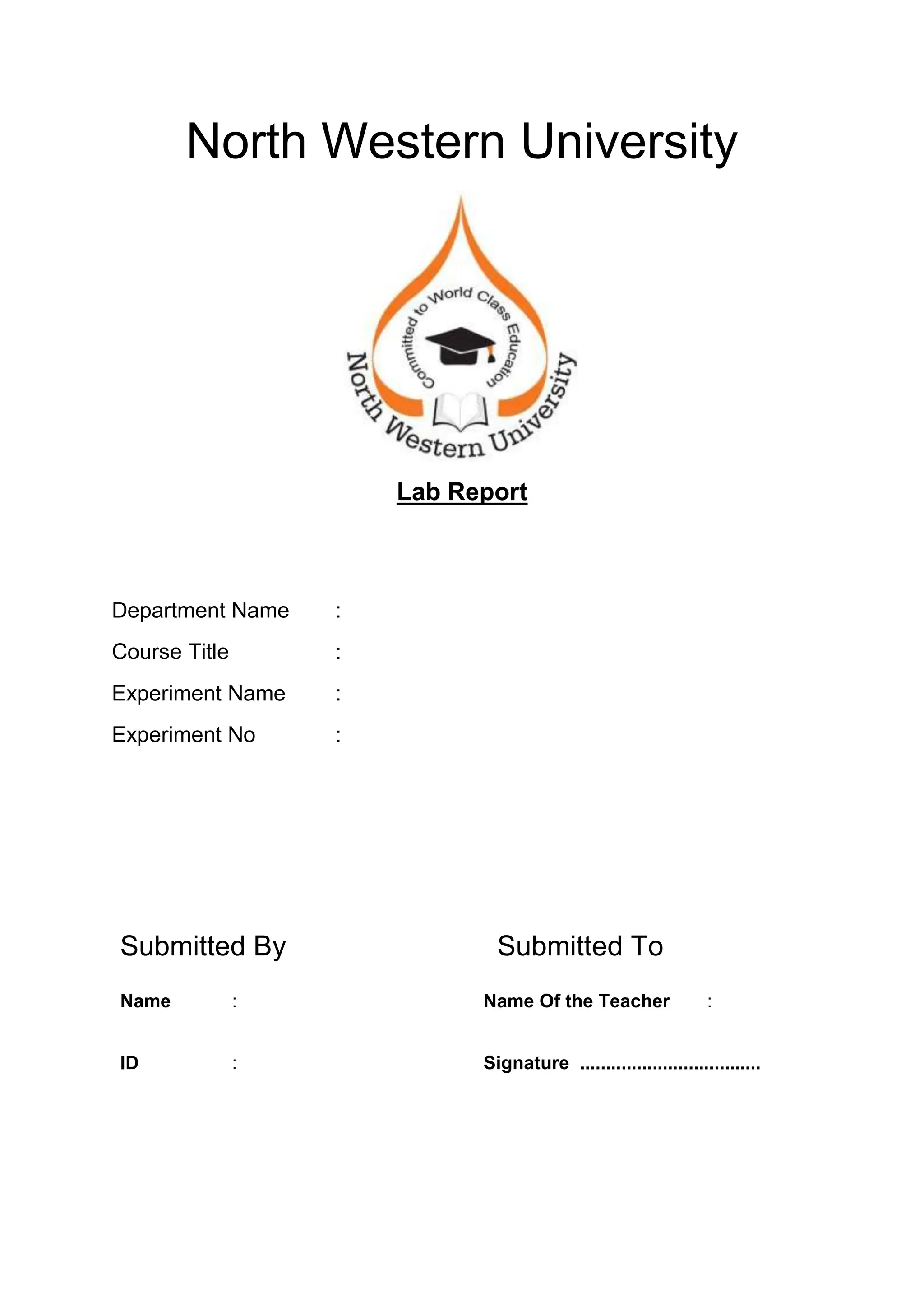 North Western University Cover Page .docx