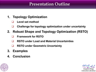 Robust Shape and Topology Optimization - Northwestern | PDF | Physics | Science