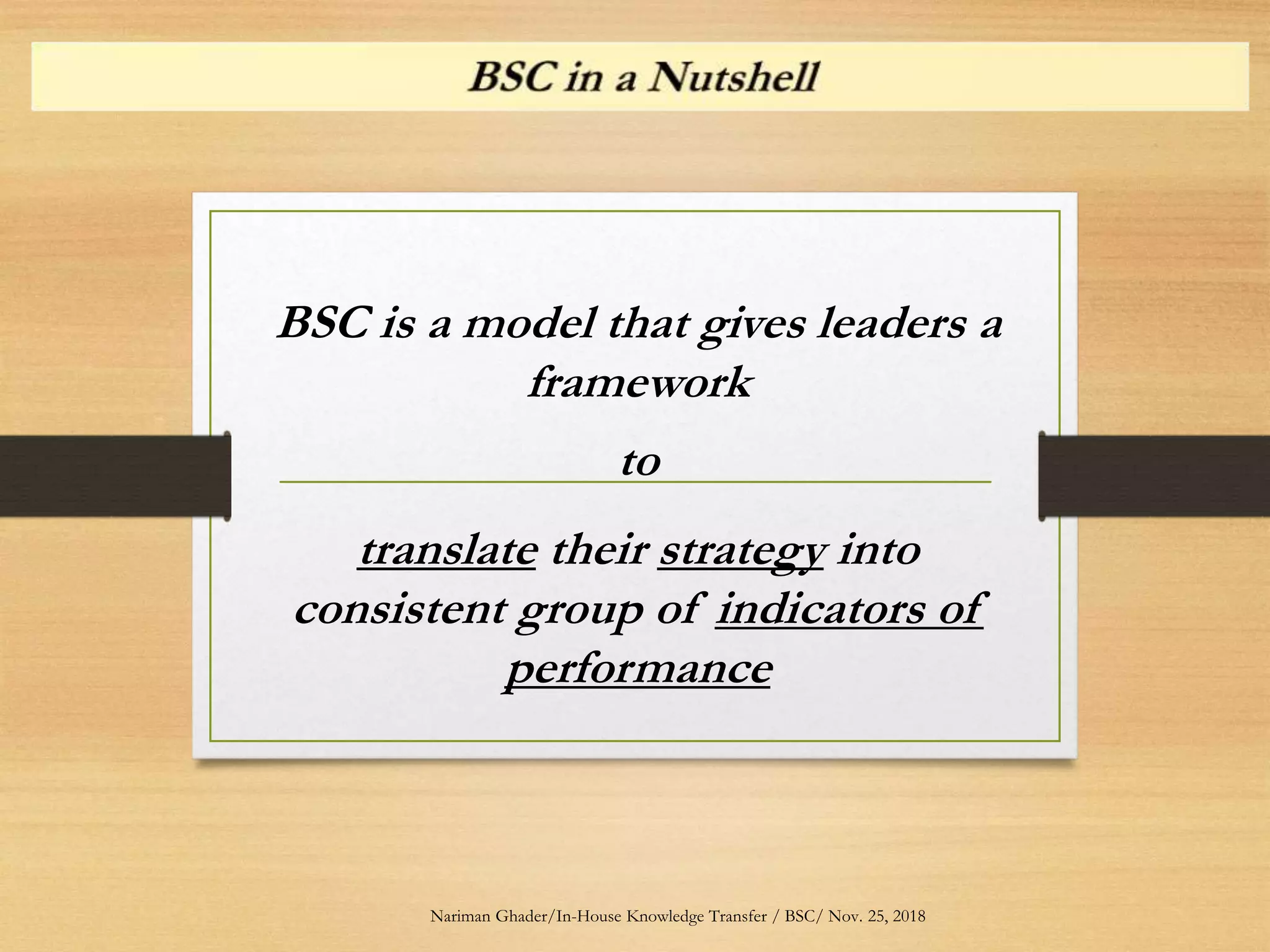 Norton kaplan balanced scorecard(25-11-2018) | PPTX