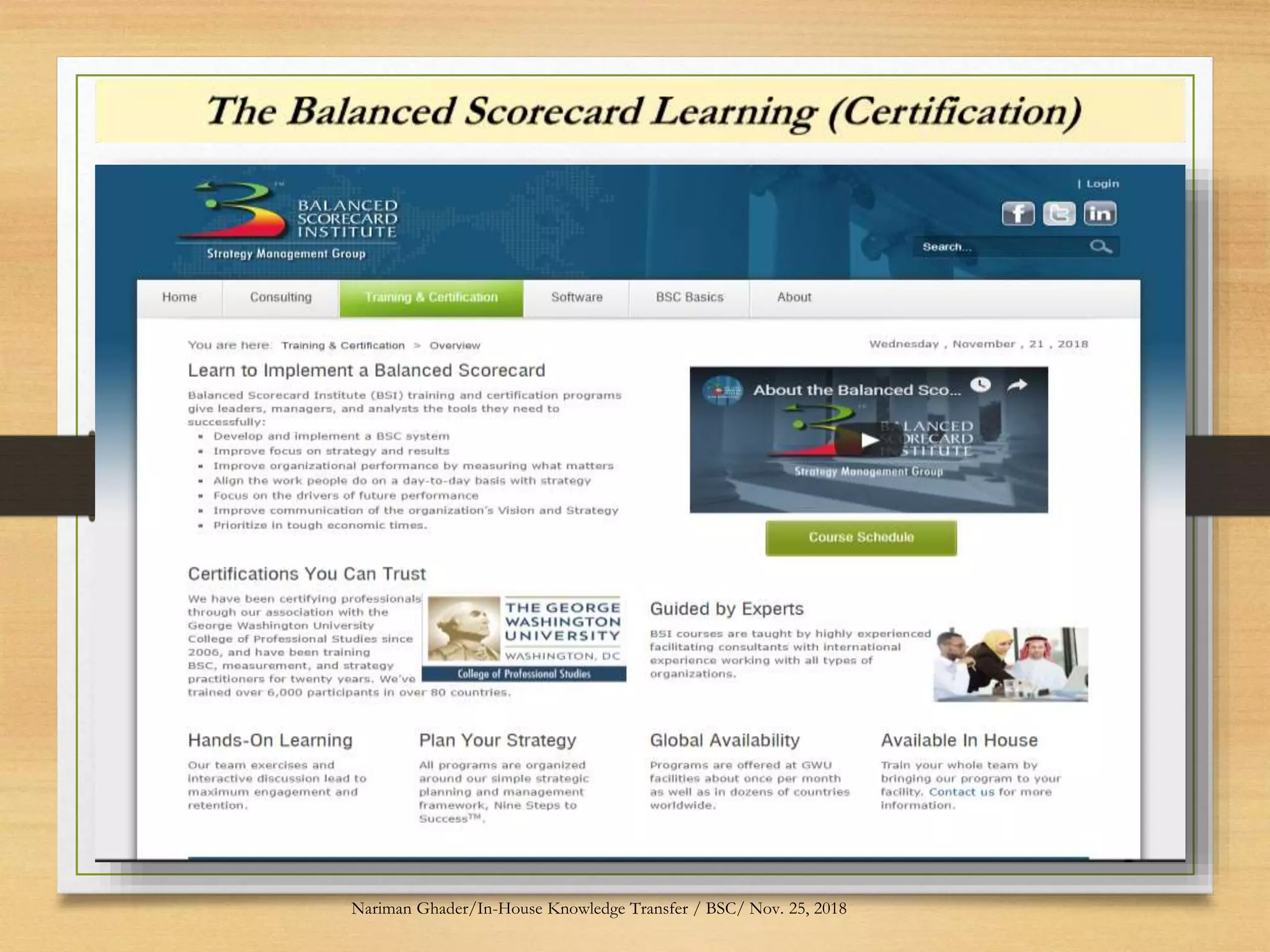 Norton kaplan balanced scorecard(25-11-2018) | PPTX