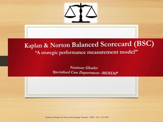 Norton kaplan balanced scorecard(25-11-2018) | PPTX | Business ...