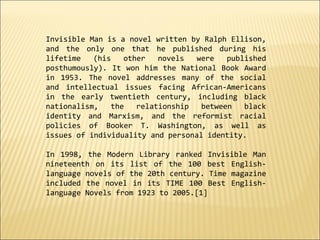 Norton Scientific: Invisible Man | PPT