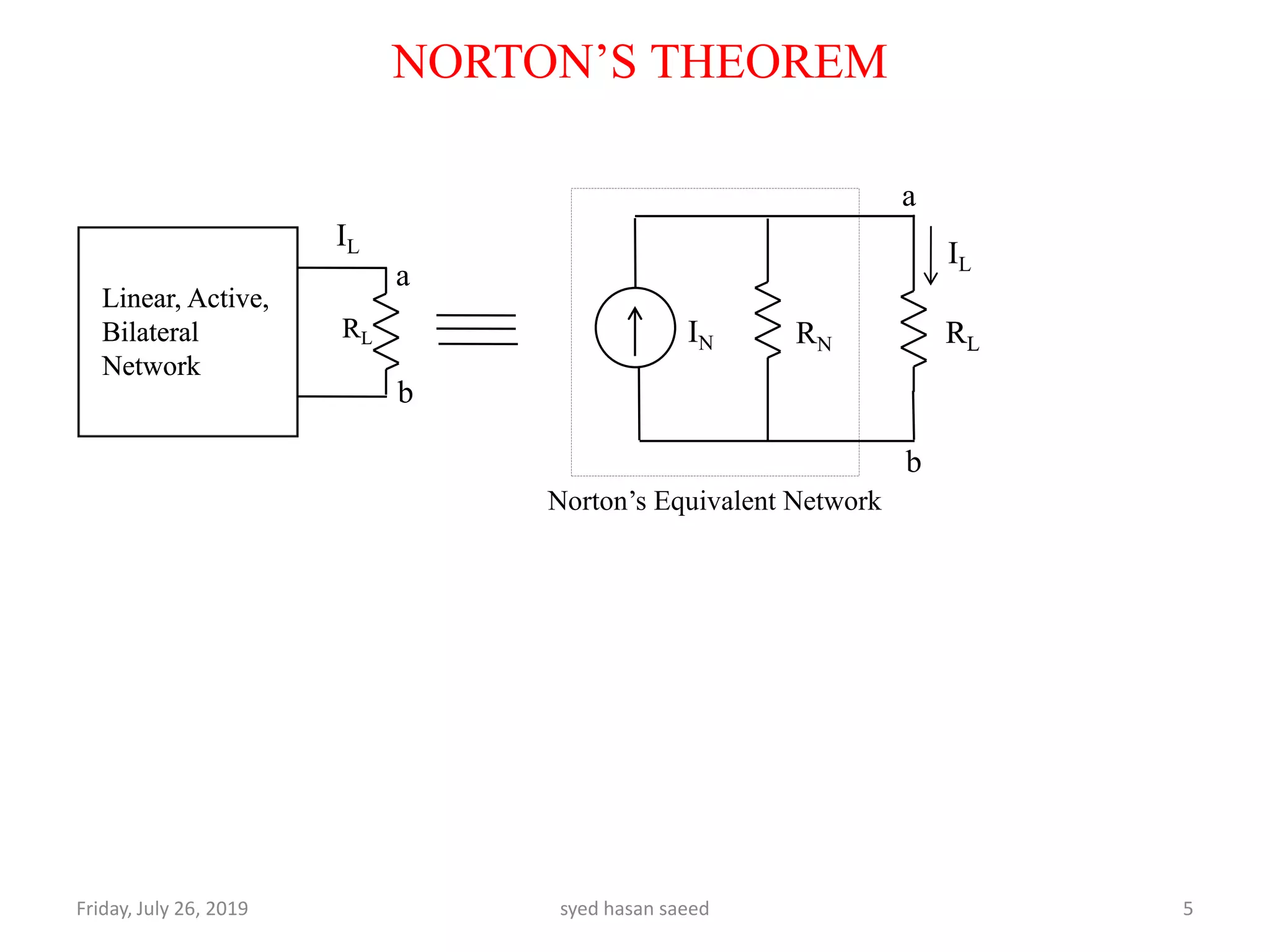 Nortons Theorem Pdf Computer Networking Computing