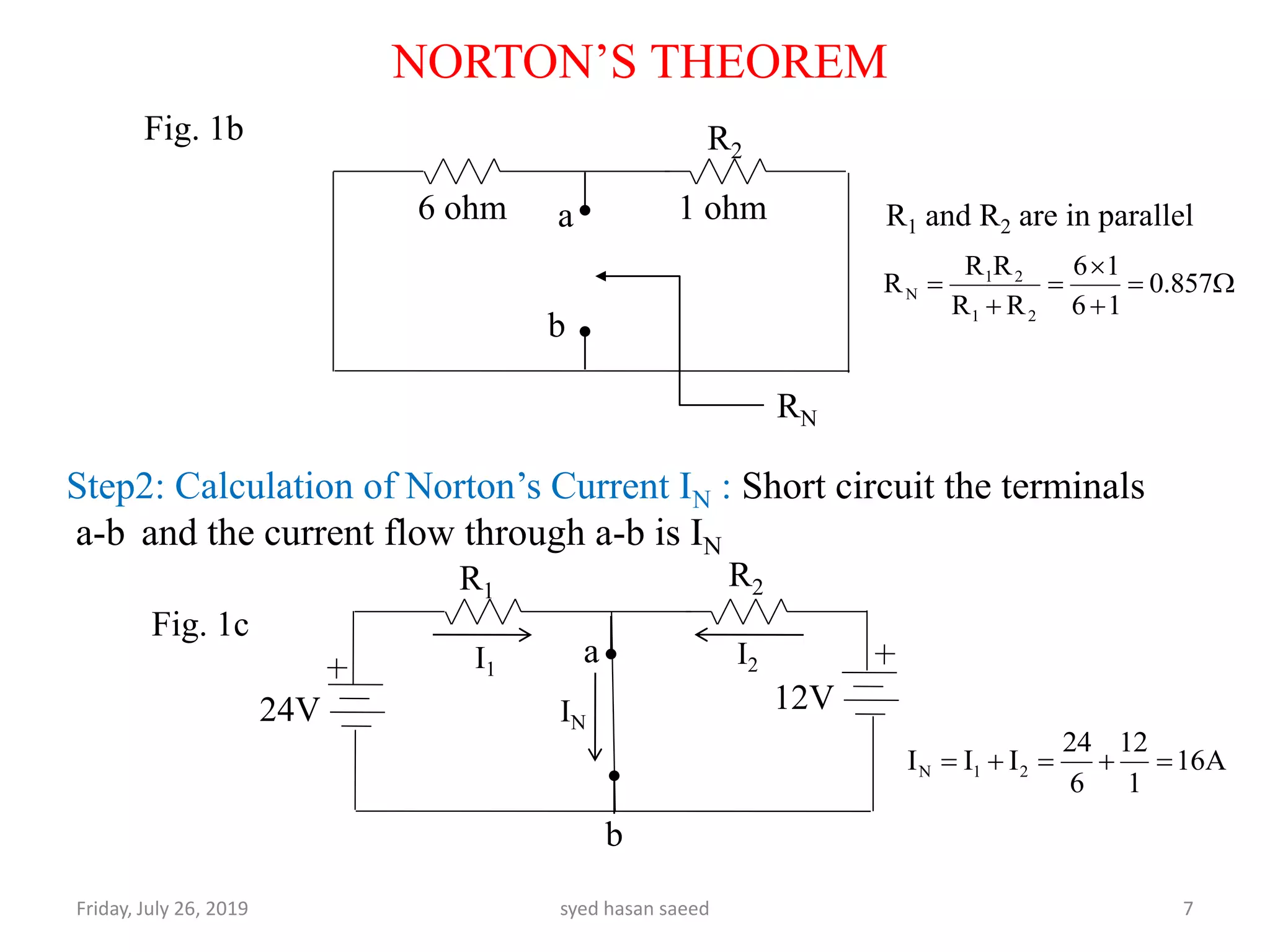 Norton's theorem | PDF