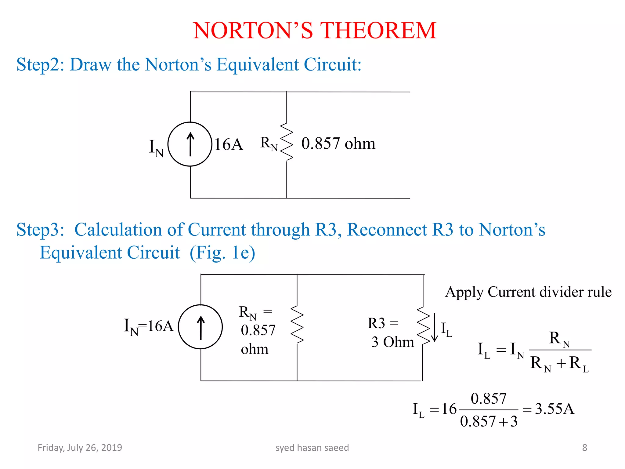 Nortons Theorem Pdf Computer Networking Computing