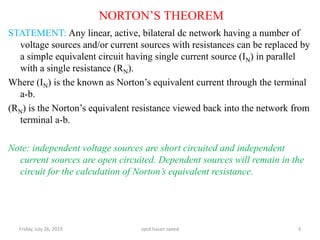 Norton's theorem | PDF