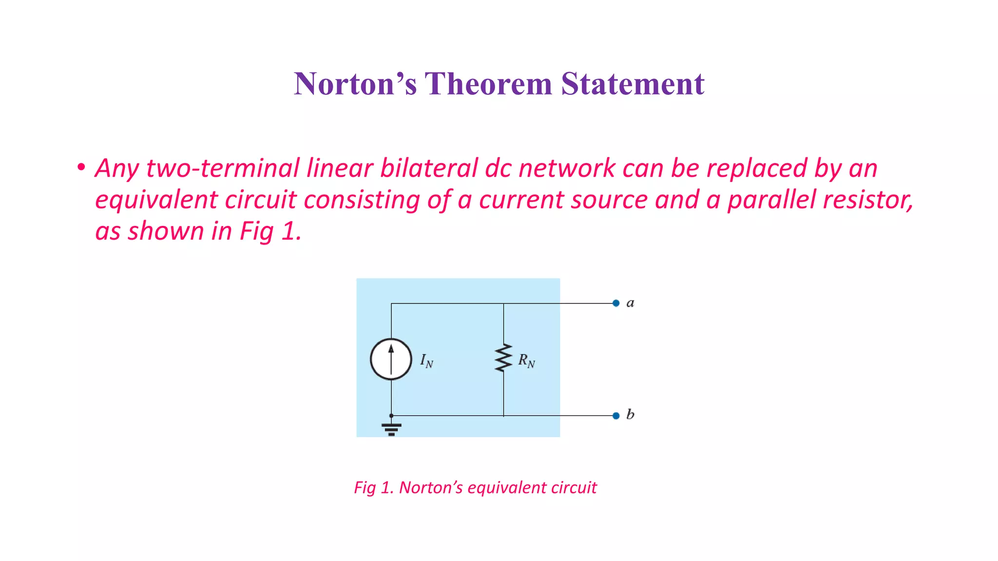 Norton's theorem | PPTX
