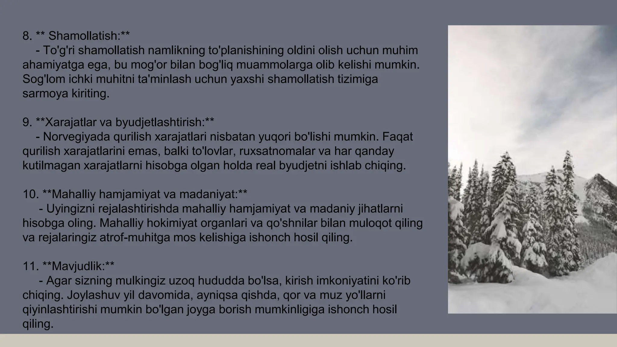 Norvegiya qurilishi va uy-joy turlari haqida.pptx