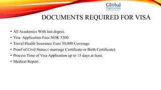 NORWAY VISA CHECKLIST | PPT