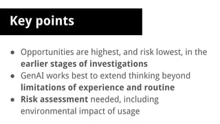 Building AI into the investigative workflow | PPT