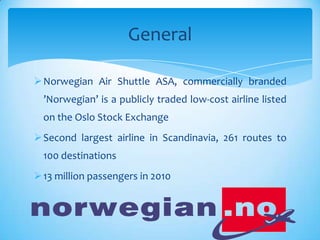Norwegian | PPTX | Air Travel | Travel Type
