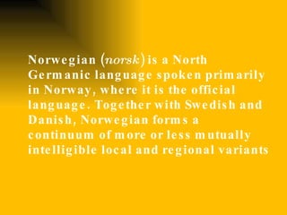Norwegian Language | PPT