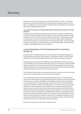 Norwegian Report on Low-level Radiofrequency Electromagnetic Fields | PDF