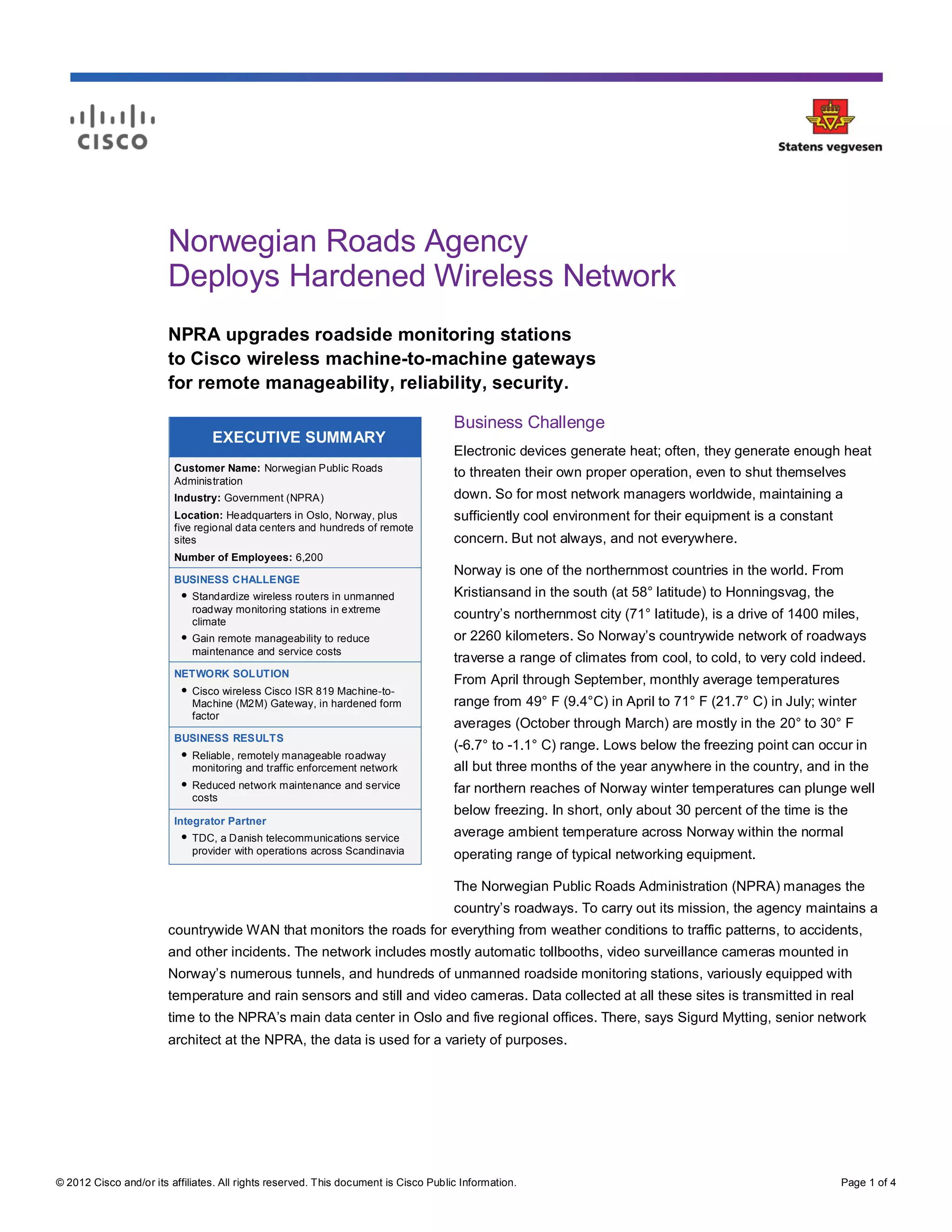 Norwegian Public Roads Administration | PDF