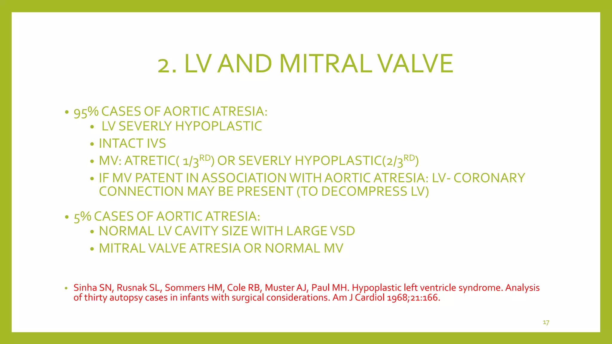 HYPOPLASTIC LEFT HEART SYNDROME & NORWOOD PROCEDURE- A REVIEW | PPTX