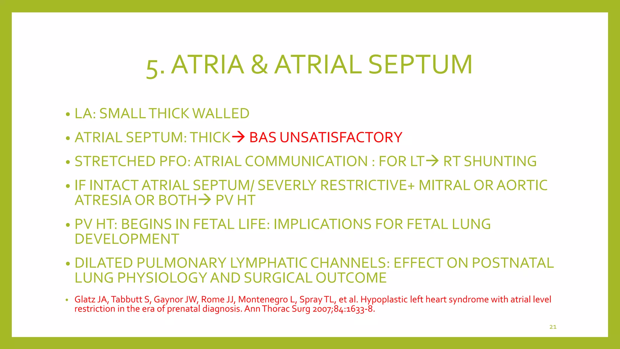 HYPOPLASTIC LEFT HEART SYNDROME & NORWOOD PROCEDURE- A REVIEW | PPTX