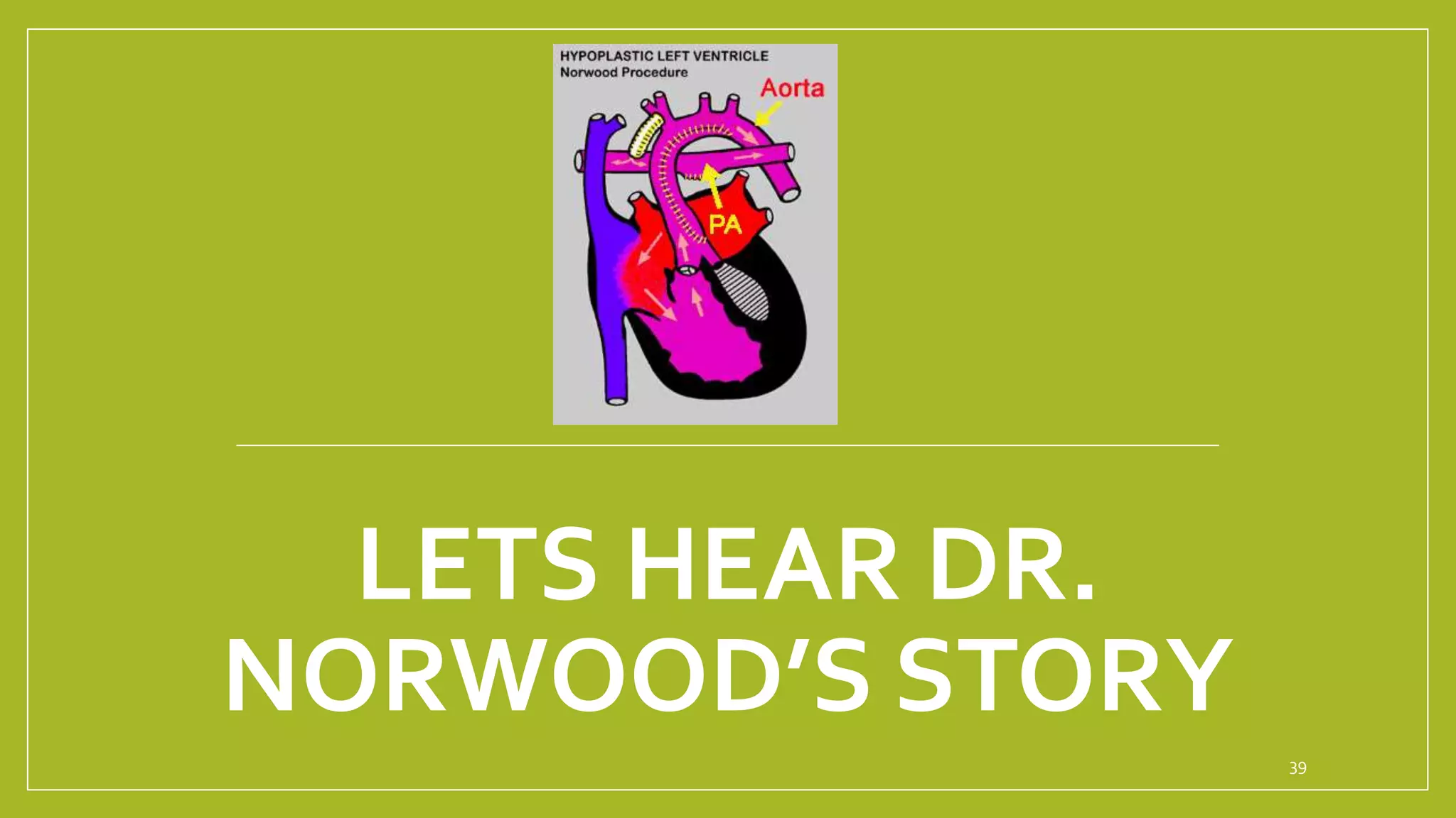 HYPOPLASTIC LEFT HEART SYNDROME & NORWOOD PROCEDURE- A REVIEW | PPTX