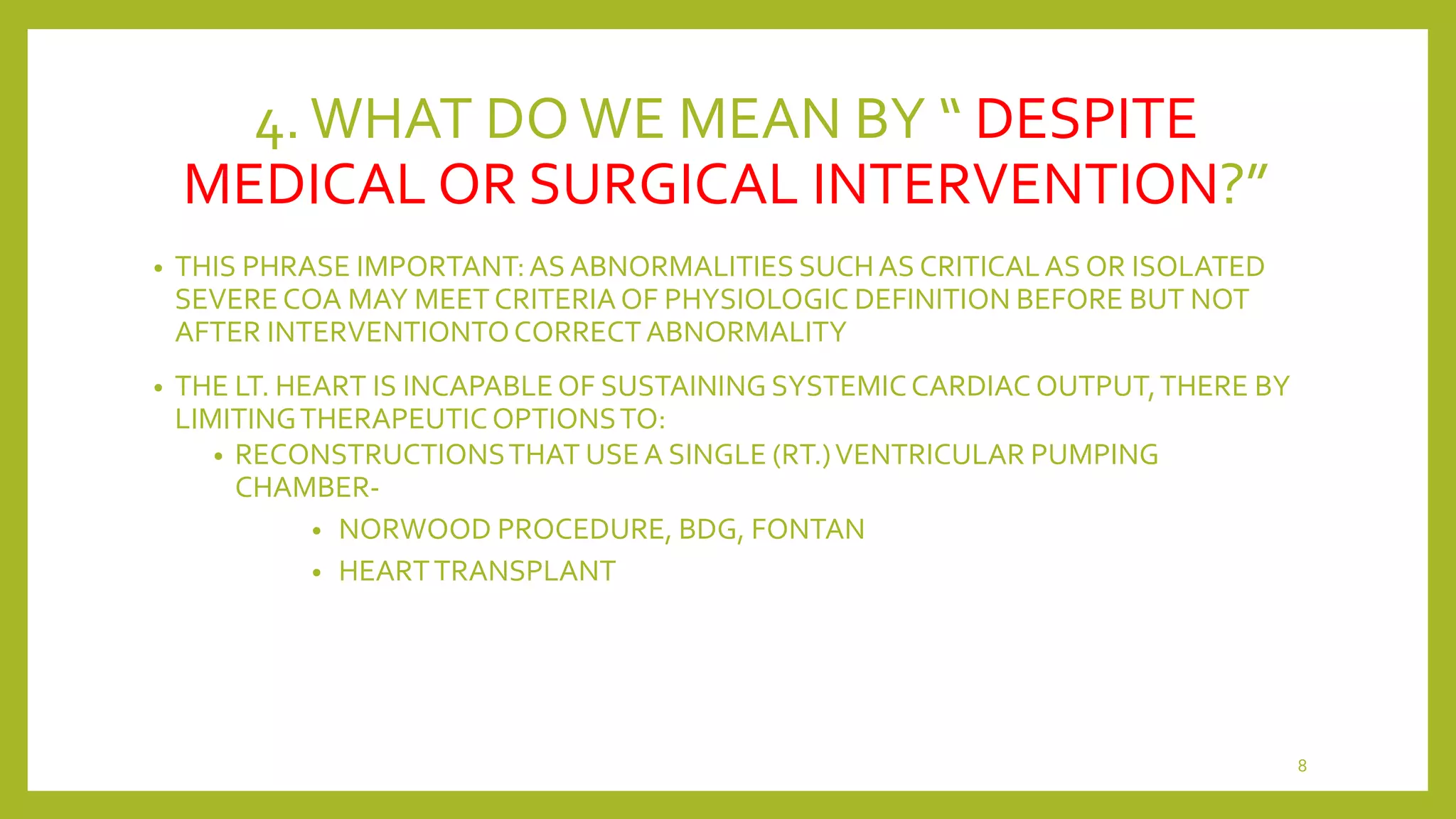 HYPOPLASTIC LEFT HEART SYNDROME & NORWOOD PROCEDURE- A REVIEW | PPTX