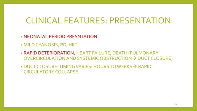 HYPOPLASTIC LEFT HEART SYNDROME & NORWOOD PROCEDURE- A REVIEW | PPTX