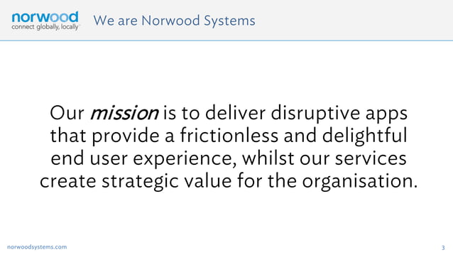 Norwood at TechKnow 2017 | PPT