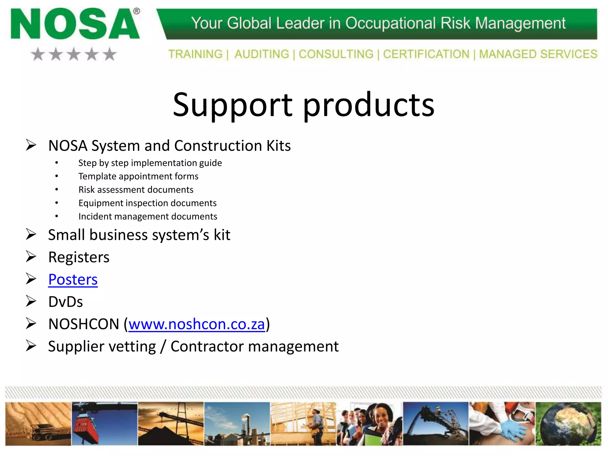 NOSA Products and Sevices | PPTX