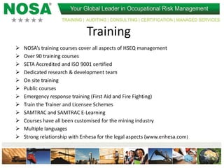 NOSA Products and Sevices | PPTX