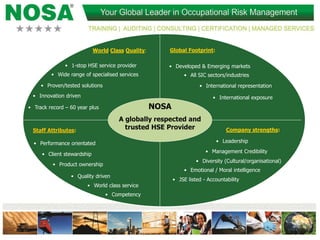 NOSA Products and Sevices | PPTX