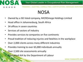 NOSA Products and Sevices | PPTX