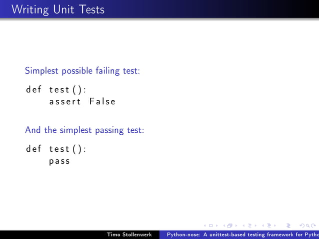 Python-nose: A unittest-based testing framework for Python that makes ...