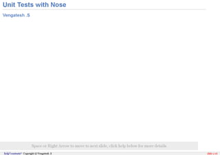 Unit Testing with Nose | PDF