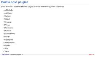 Unit Testing with Nose | PDF