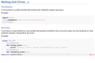 Unit Testing with Nose | PDF