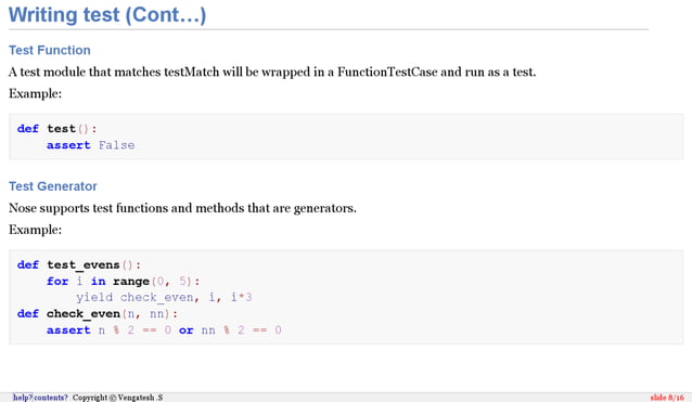 Unit Testing with Nose | PDF