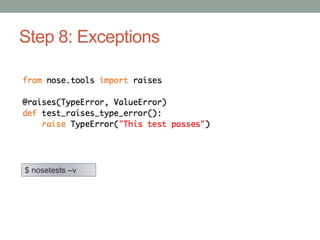 Unit Testing with Nose | PPT