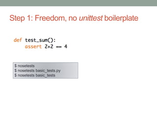 Unit Testing with Nose | PPT
