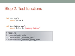 Unit Testing with Nose | PPT
