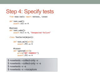 Unit Testing with Nose | PPT