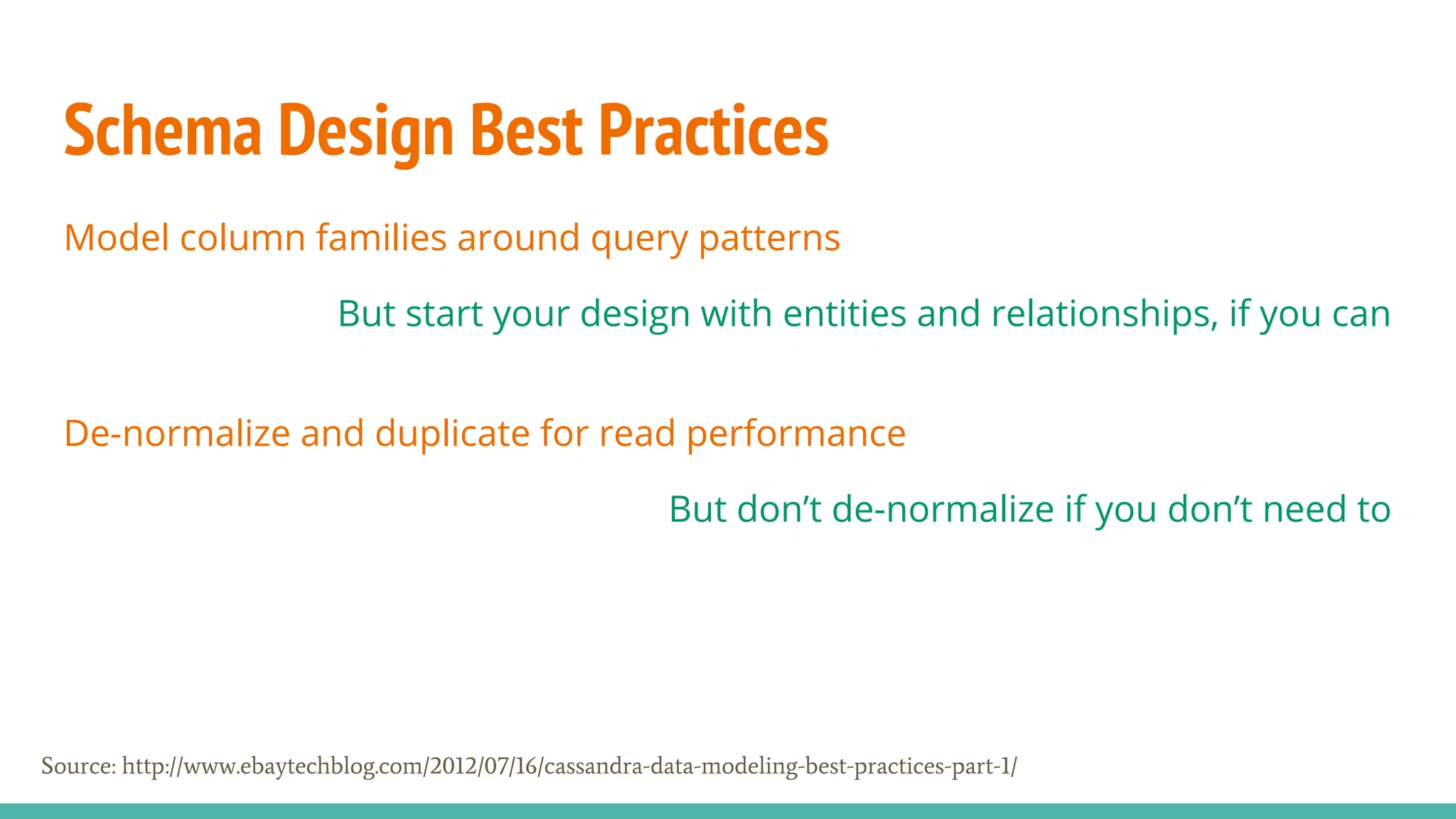 NoSE: Schema Design for NoSQL Applications | PPT