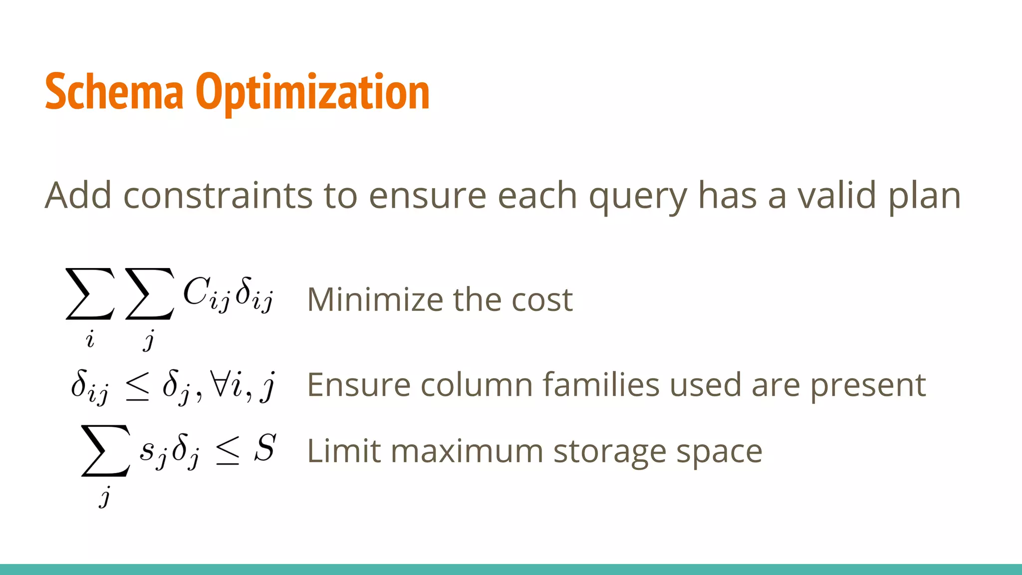 NoSE: Schema Design for NoSQL Applications | PPT