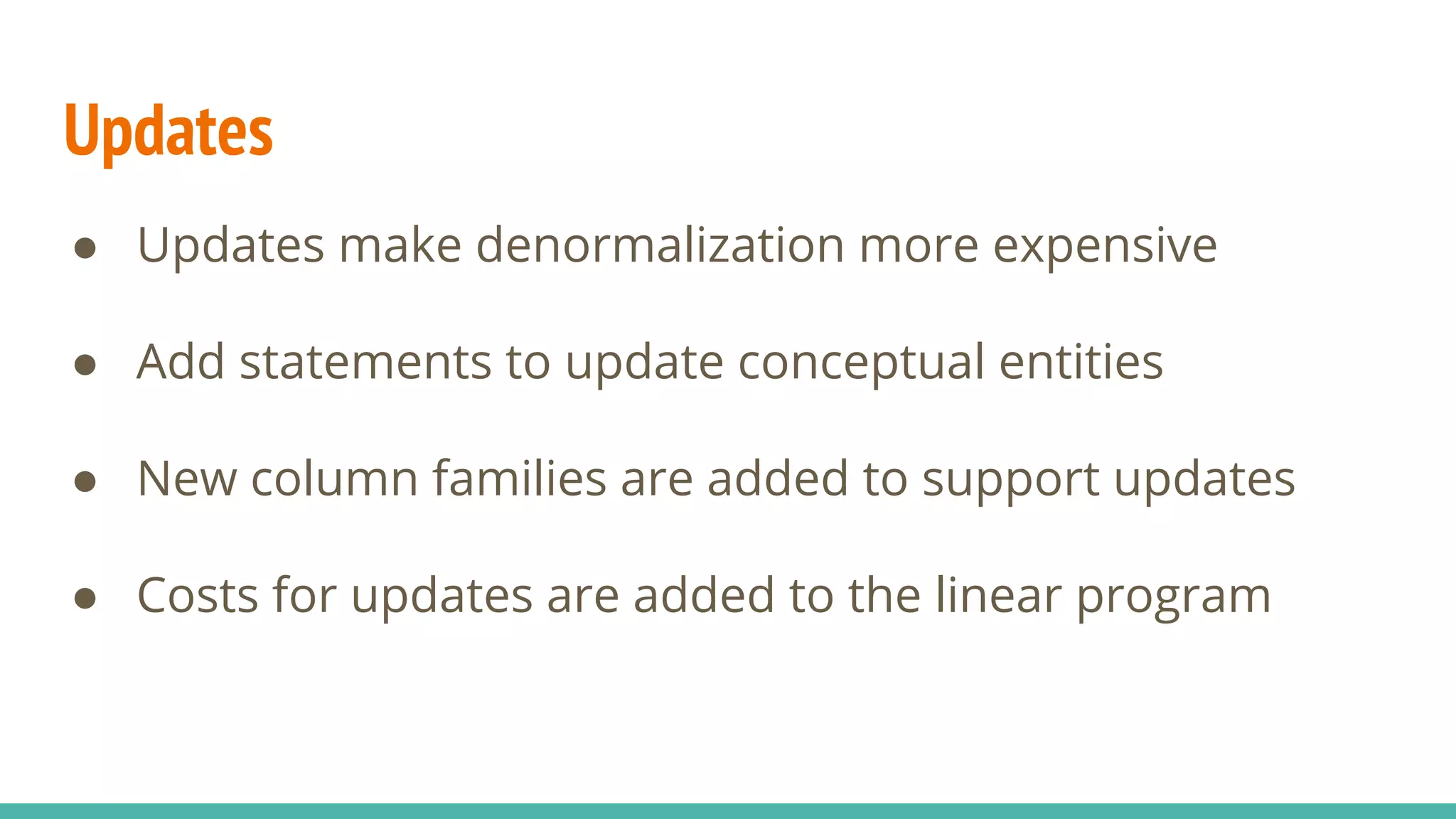 NoSE: Schema Design for NoSQL Applications | PPT