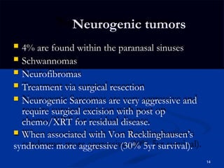 nose and paranasal sinuses carcinoma presentation | PPT