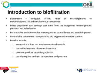 Packaging material in bio-filtration systems: Woodchip vs. Pumice | PPT