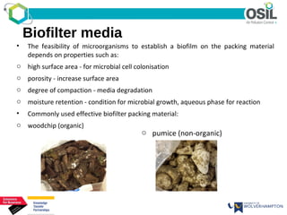 Packaging material in bio-filtration systems: Woodchip vs. Pumice | PPT