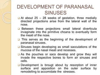 Nose and paranasal sinuses | PPTX