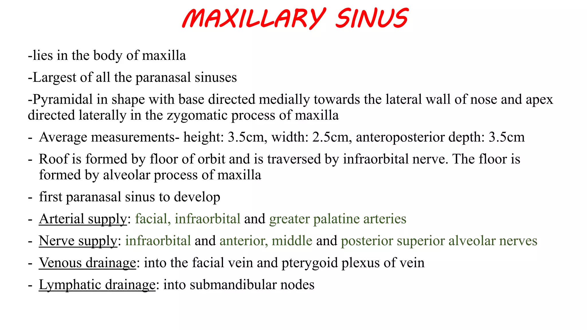 Nose and paranasal sinuses. | PPTX
