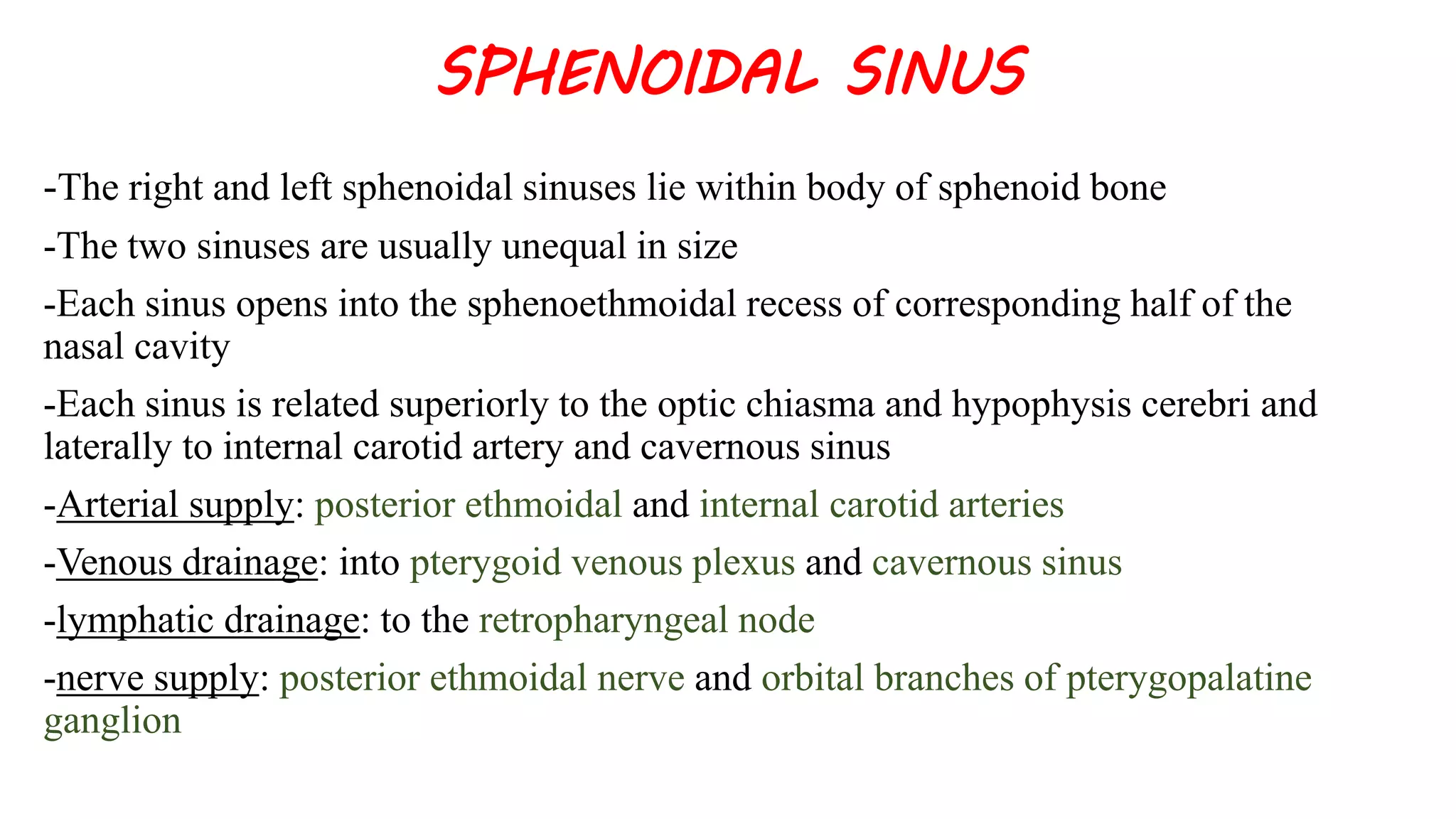 Nose and paranasal sinuses. | PPTX