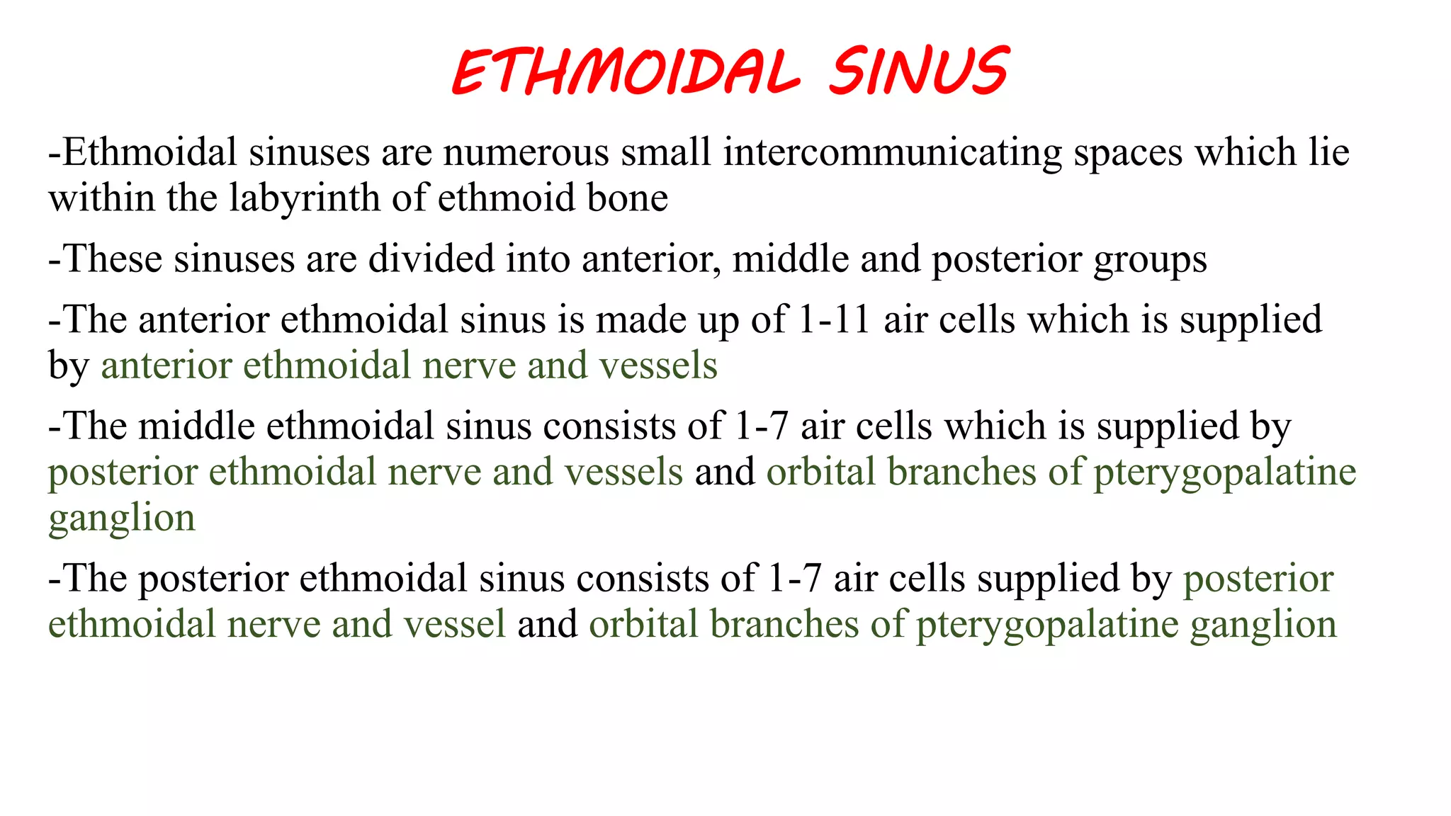 Nose and paranasal sinuses. | PPTX